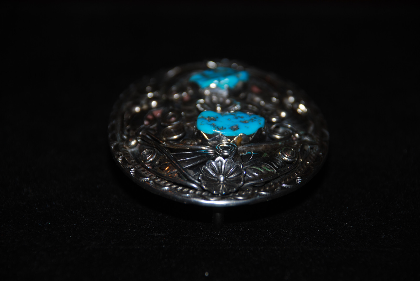 Fantastic THOMAS TSO Signed & Marked Sterling Silver/Turquoise Buckle ...