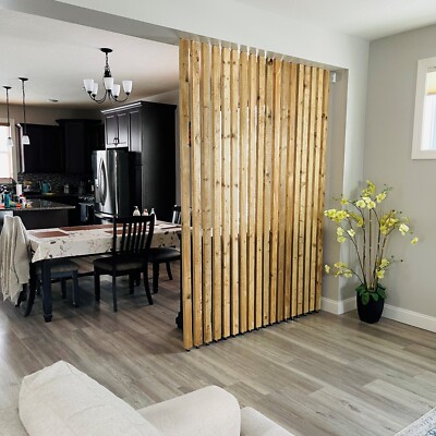 Wooden Wall Partition | Room Divider | Floor To Ceiling Slats | THE ...