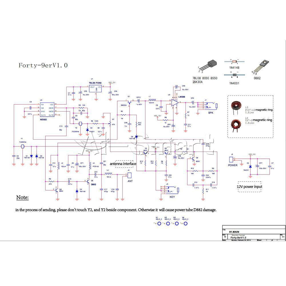 Forty-9er 3W HAM Radio QRP CW TRANSCEIVER HF Radio Telegraph Shortwave ...
