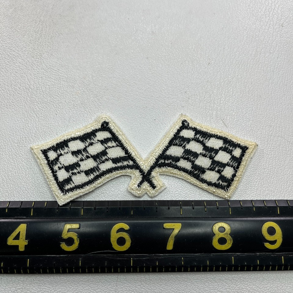 VINTAGE Old Stock Car Racing Motorsports Checkered Flags Patch P022 | eBay