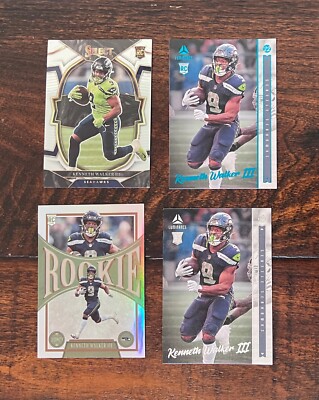 Kenneth Walker 2022 NFL Rookie Card Lot of 4: Select + Chronicles (3 ...