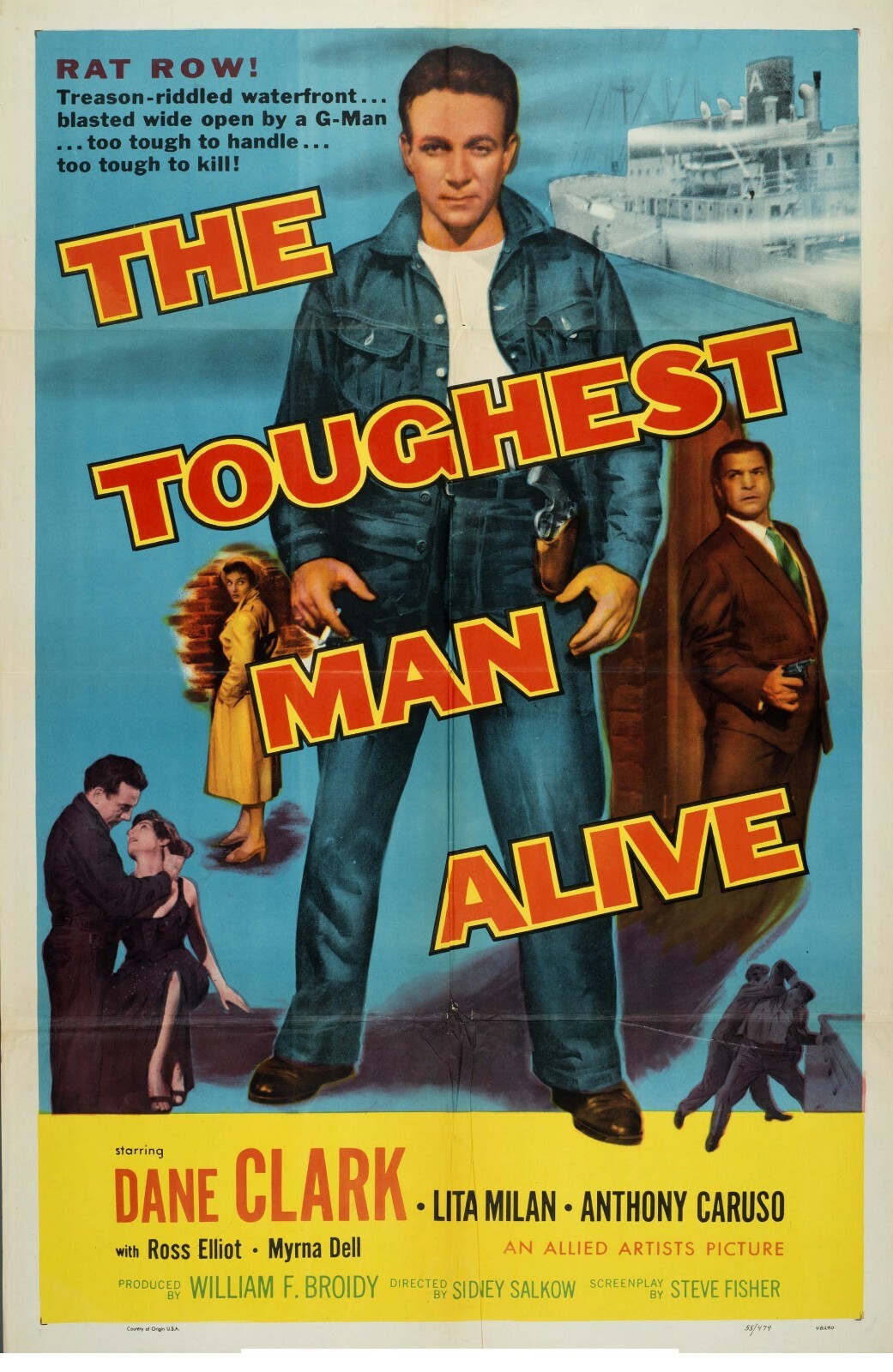 THE TOUGHEST MAN ALIVE - Movie Poster - 1955 | eBay