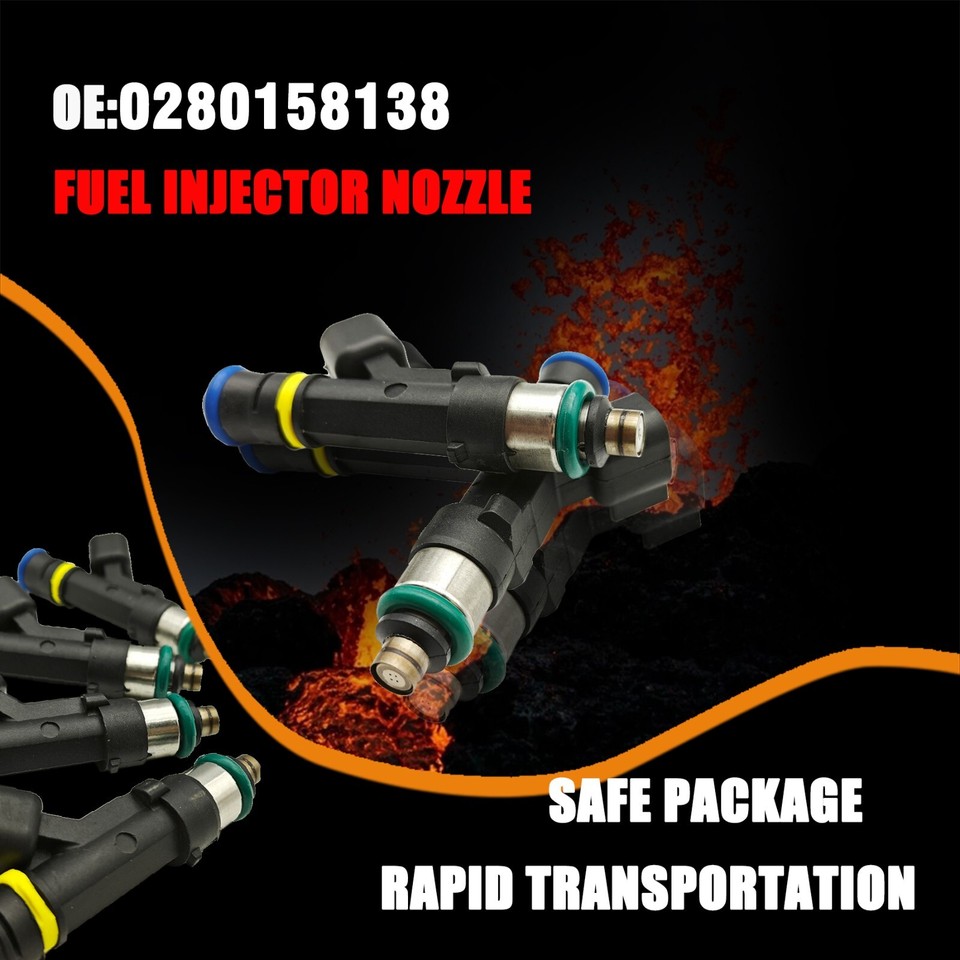 0280158138 Set Of 8 Matched BOSCH Fuel Injectors for 2007-2009 Ford F ...