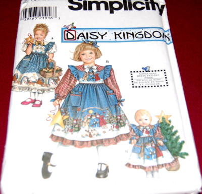 Simplicity Pattern # 8236 - Daisy Girl's & 18" Doll's Dress - Size 3-6 ...