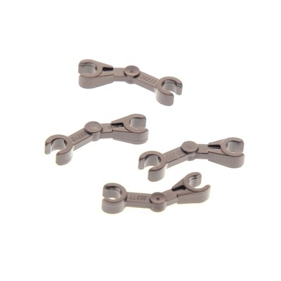 4x Lego Star Wars Droid Arm Dark Brown Angled sw0359 sw0448 sw0473 3037 ...