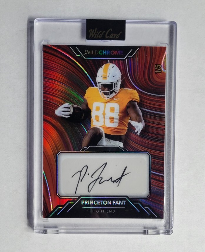 2023 Wild Card Wild Chrome Princeton Fant Red Wild Ribbon #1/5 Auto | eBay