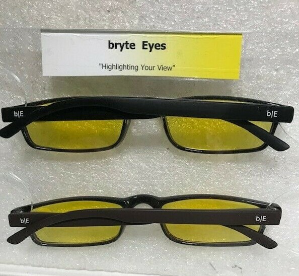 Readers 2 Pack Reading Glasses Unisex Black & Brown Frames 2.0 Yellow ...