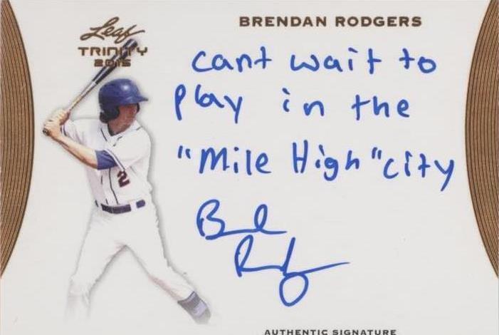 2015 Leaf Trinity - Inscription Autographs Brendan Rodgers #A-BR1 ...