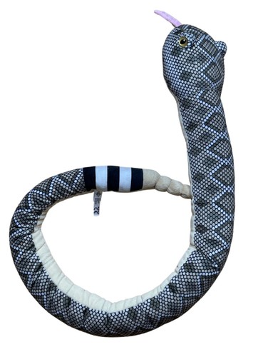 Plush RATTLESNAKE diamond back tail rattle stuffed animal jumbo 55 ...