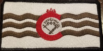 Cincinnati, Ohio FLAG Embroidered Iron-on Patch Tactical Brown & White ...