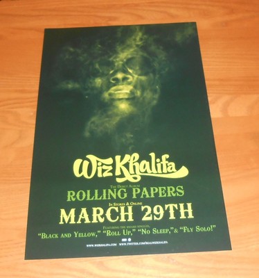 Wiz Khalifa Rolling Papers Promo Poster 11x17 RARE Rap | eBay
