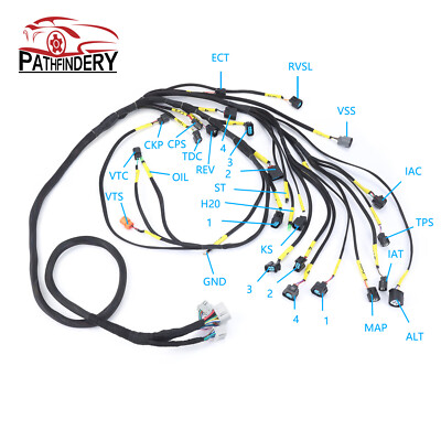 K-Series Tucked Engine Harness For Honda Acura K-Swap Integra CRX EK EG ...