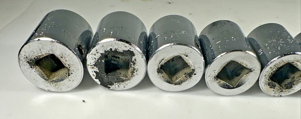 wright USA chrome 3/8 drive short socket set vtg - Metric set | eBay