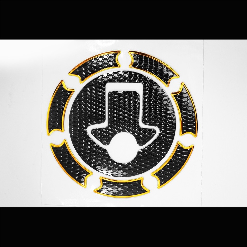 NINJA 500/ZX-6R/7R/9R-11R PERFORATE BLACK&CHROME GOLD GAS CAP FUEL LID ...