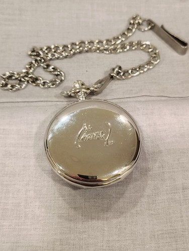 Al Agnew Wolf Dial Silver Tone Quartz Pocket Watch | eBay