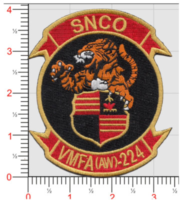 MARINE CORPS VMFA(AW)-224 BENGALS SNCO EMBROIDERED HOOK & LOOP PATCH | eBay