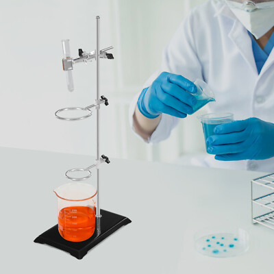 Lab Retort Stands Chemistry Lab Flask Support 2 Ring Platform Stands ...