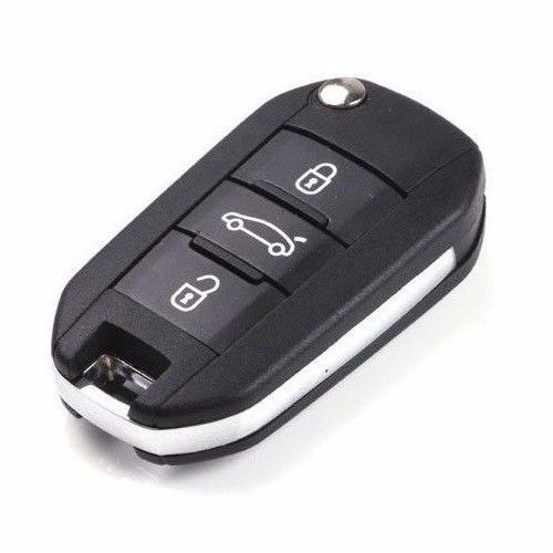 PEUGEOT 208, 308, 2008, CITROEN C4 CACTUS 433mhz 3 BUTTON FLIP REMOTE ...