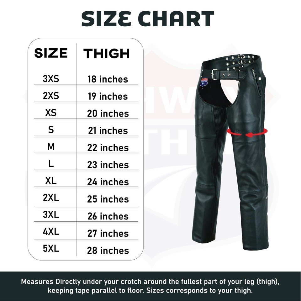 Heavy Buffalo Leather Lined Chaps Motorcycle Riding Biker Chap Black ...