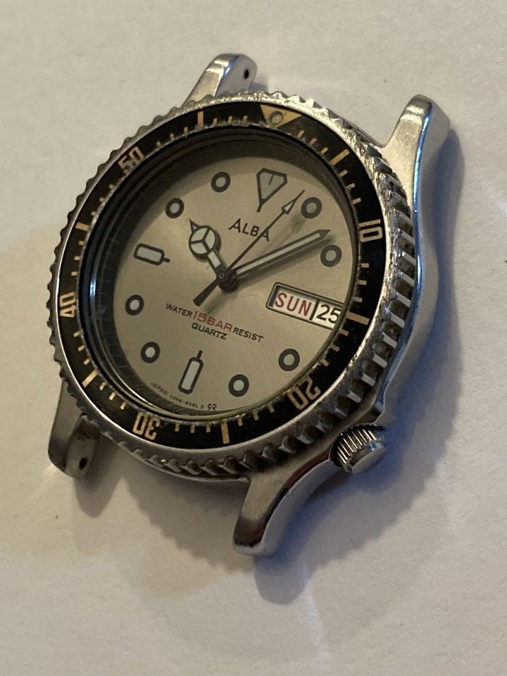 Alba Diver Men's Quartz Watch 36mm Working Date Day Stainless Steel ...