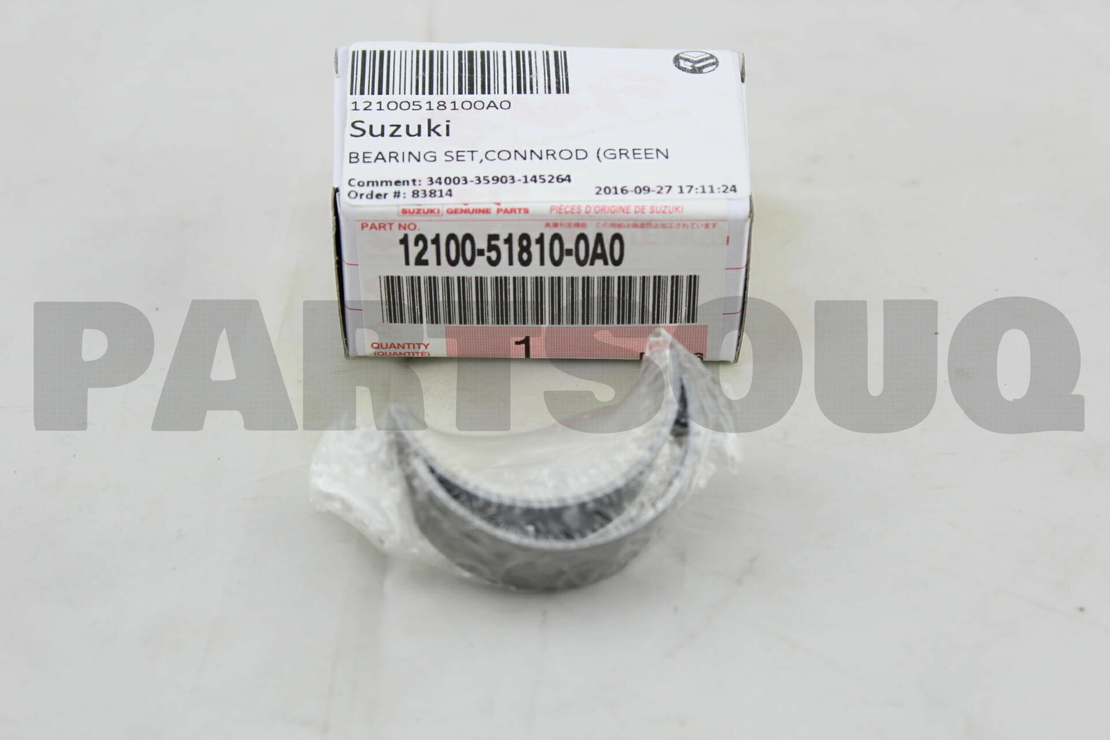 12100518100A0 Genuine Suzuki BEARING SET,CONNROD (GREEN) 12100-51810 ...