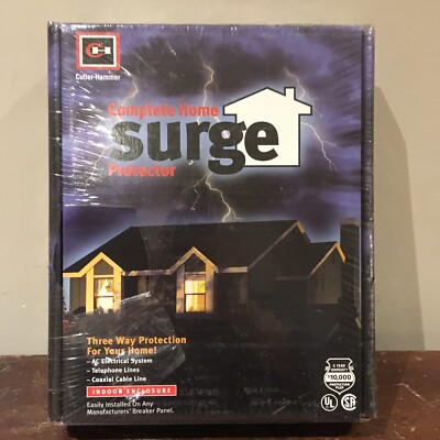 Cutler Hammer Complete Home Surge Protector 39,000 Amps + Coax Phone ...