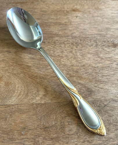 1 Teaspoon Tea Spoon Yamazaki Cache Gold Accent 18/8 Stainless Japan ...