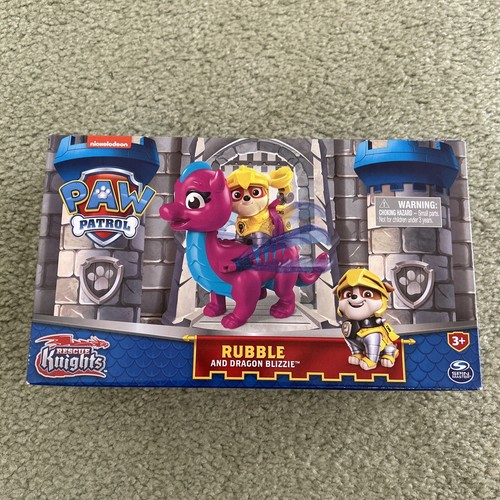 Paw Patrol, Rescue Knights Rubble And Dragon Blizzie Figures ...