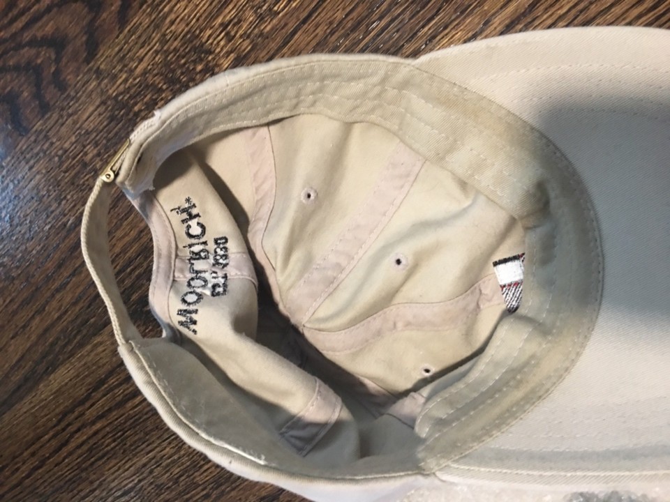 Woolrich Embroidered Adjustable Tan With Red Logo Dad Hat Baseball Cap ...