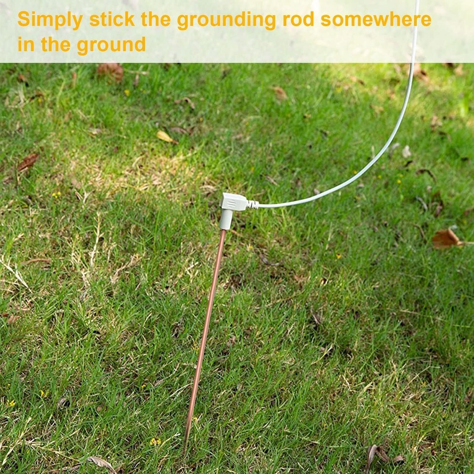 Grounding Rod with 40ft Wire, Connects Your Body to the Earth, Great ...