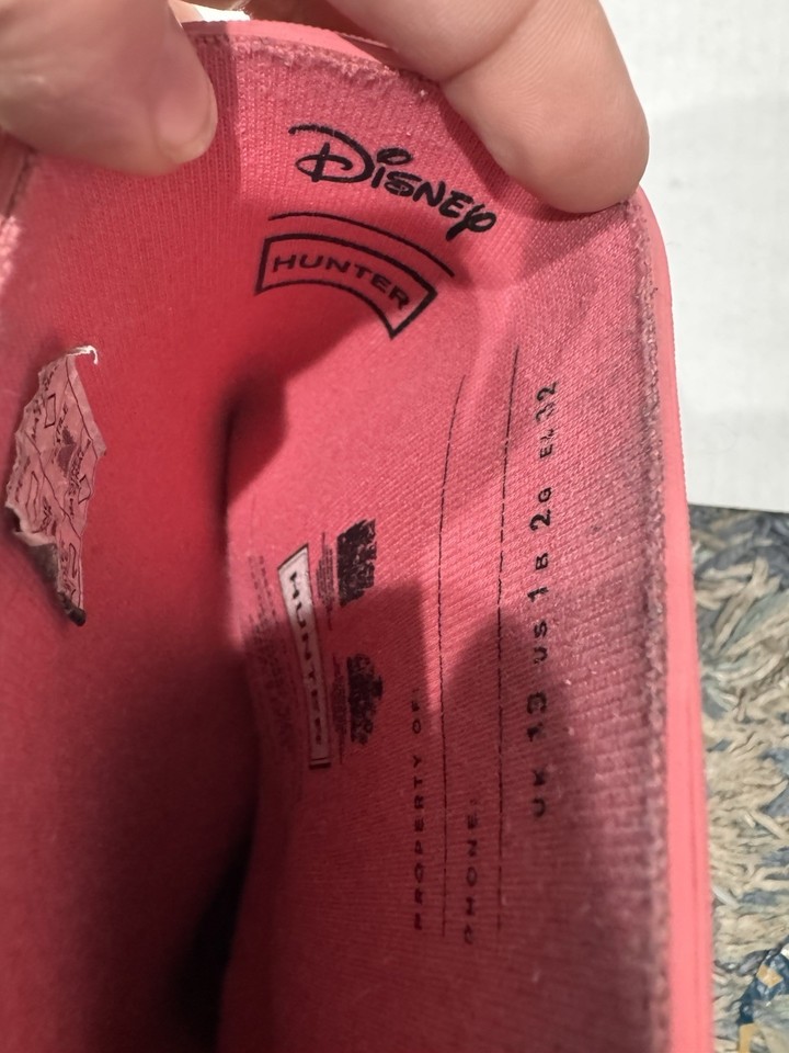 Hunter Disney Mickey Mouse Pink Rain Boots Kids Size 1 Shoes | eBay