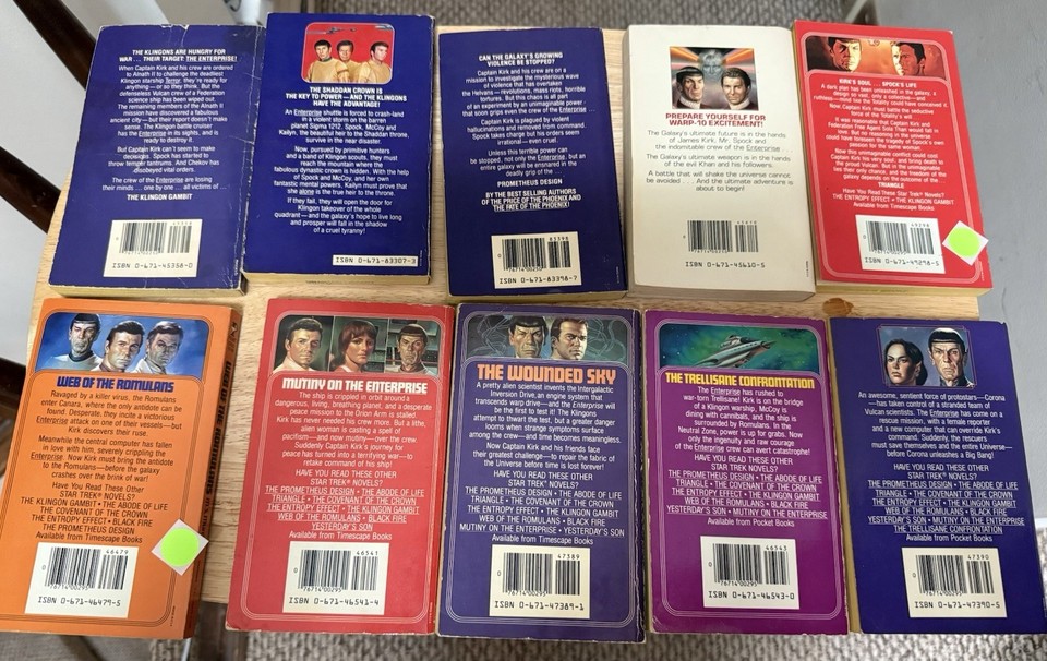 Lot Of 10 Vintage Star Trek Timescape Series Books | eBay