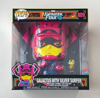 Marvel Funko Pop! Galactus with Silver Surfer #809 Black Light Neon PX ...
