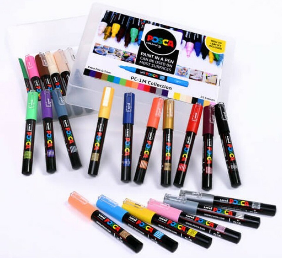 Uni Posca Paint Marker Kits Cases Sets Packs All Options Pastel & Mega ...