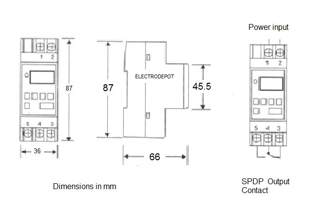 12V Time Relay Switch Programmable 7 Day 24Hr timer Battery Backup DIN ...
