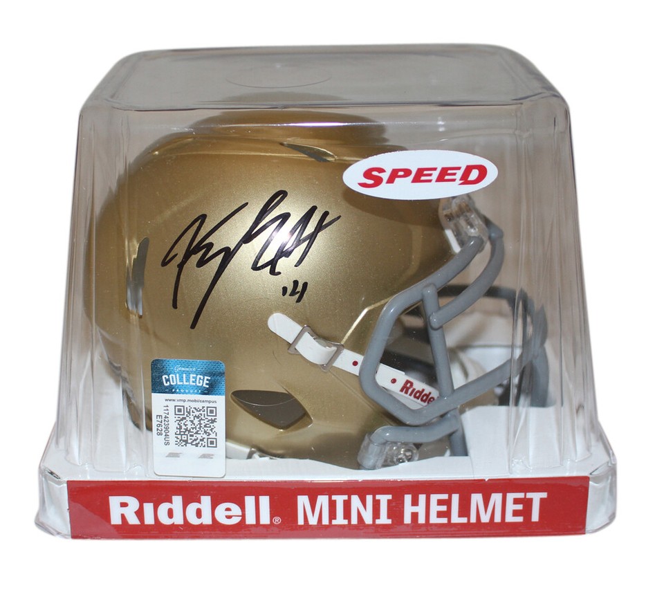 Kyle Hamilton Autographed Notre Dame Fighting Irish Mini Helmet Beckett ...
