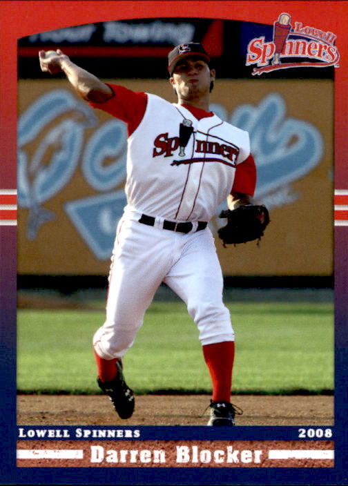 2008 Lowell Spinners Grandstand #2 Darren Blocker Dale Oklahoma OK ...