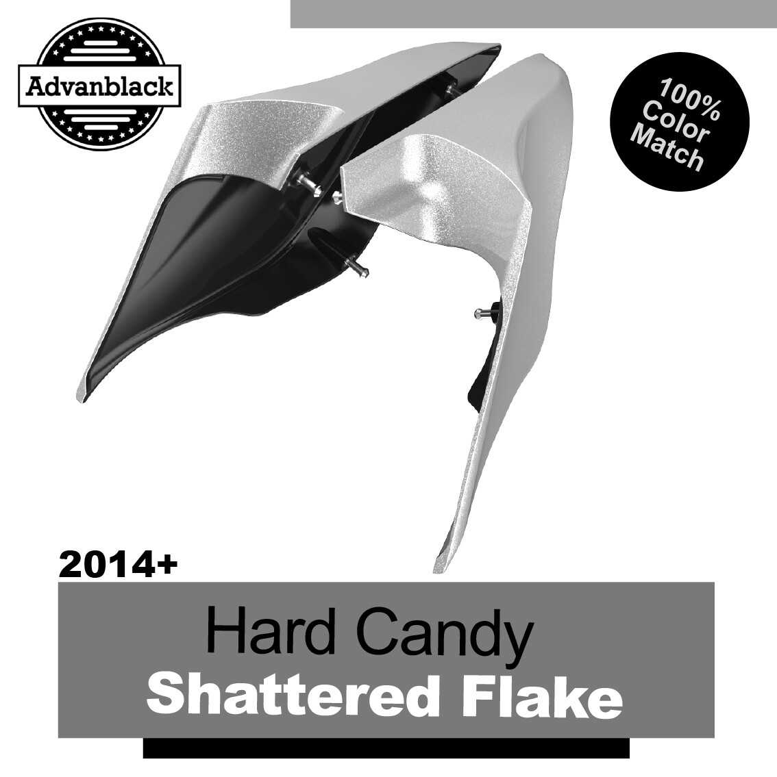 For 14+ Harley Touring HARD CANDY SHATTERED FLAKE Stretched Extended ...