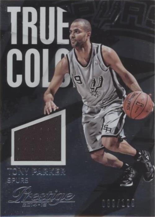 2014-15 Panini Prestige - True Colors Materials Tony Parker #20 Plus ...