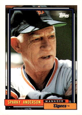 1992 Topps #381 Sparky Anderson -MANAGER- Detroit Tigers | eBay