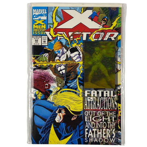 X-Factor #92 NM Marvel Comic Book 1993 X-Men Anniversary Issue Hologram ...