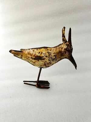 Old Iron Cast Iron Hand Forged Bird Statue Old Iron Hand Painted Bird ...