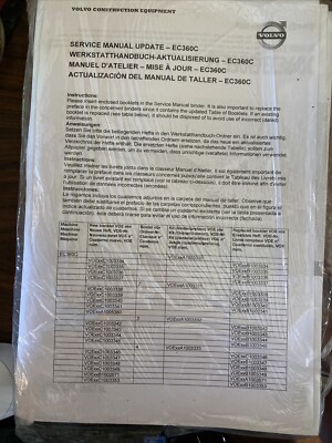 VOLVO EC330C/EC360C EXCAVATOR SERVICE WORKSHOP REPAIR MANUAL BOOK ...