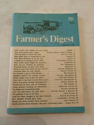 June July 1970 Farmers Digest Magazine Volume 34 Number 2 | eBay