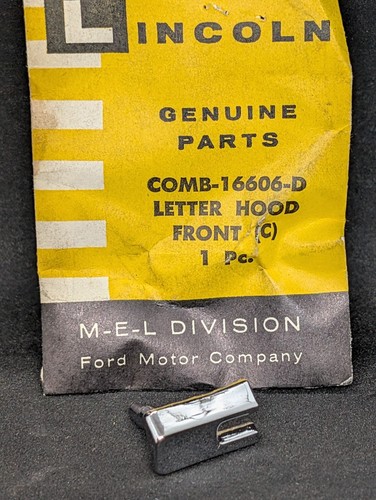 NOS 1960 MERCURY MONTEREY MONTCLAIR COMET HOOD EMBLEM LETTER C ...