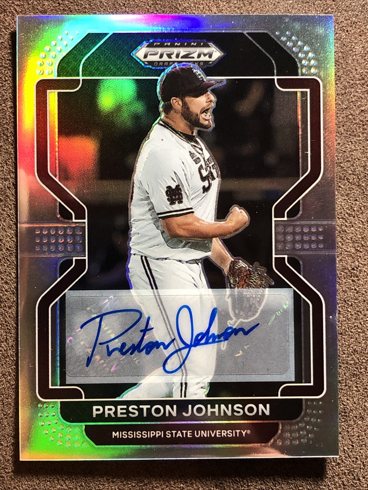 Preston Johnson 2022 Prizm Draft Picks Silver Prizm Auto Orioles Mississippi St | eBay