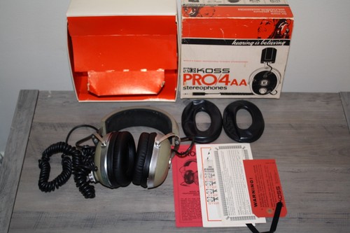 Vintage Koss Pro4AA Over-Ear Headphones, Original Box, Works! Complete ...