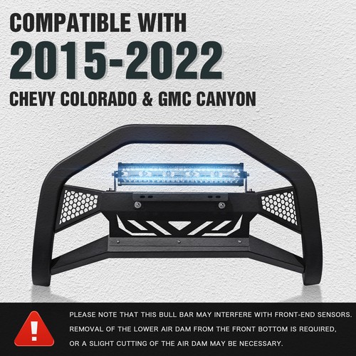Steel Bull Bar Push Bumper Grille Guard for 2015-2022 Chevy Colorado ...