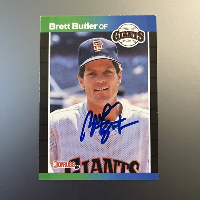 BRETT BUTLER 1989 DONRUSS AUTOGRAPHED SIGNED AUTO BASEBALL CARD | eBay