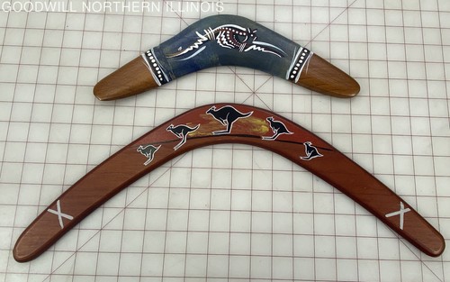 Australian-Made Handpainted Wood Aboriginal Style Returning Throwing ...